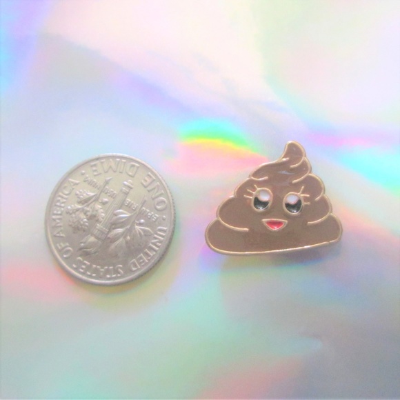 Jewelry | Nwot Funny Alien Poop Emoji Jewelry Pizza Pin Set | Poshmark